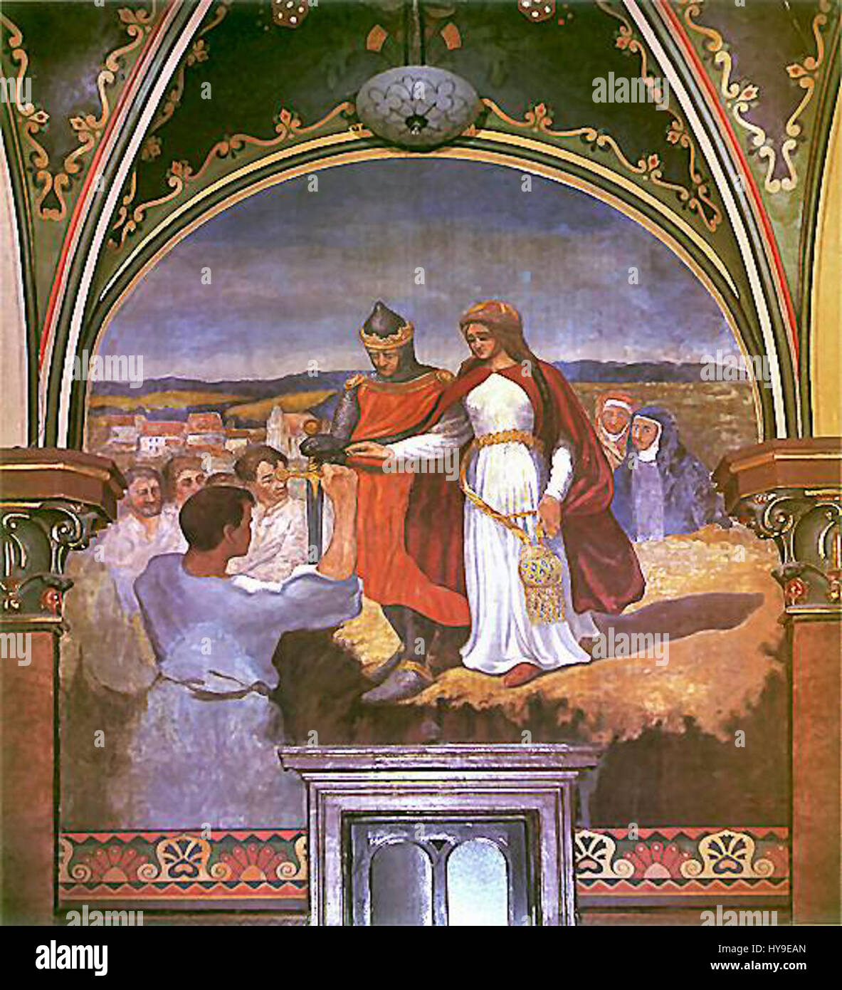 'Blogosławiona Kinga' is a 14th-century depiction of St. Kinga, a ...