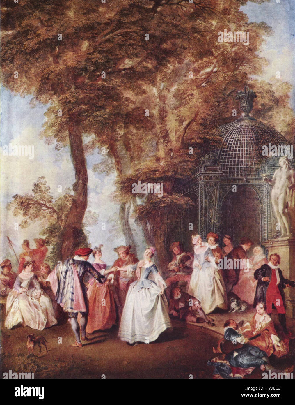 An artwork by Nicolas Lancret, known for his graceful and elegant ...