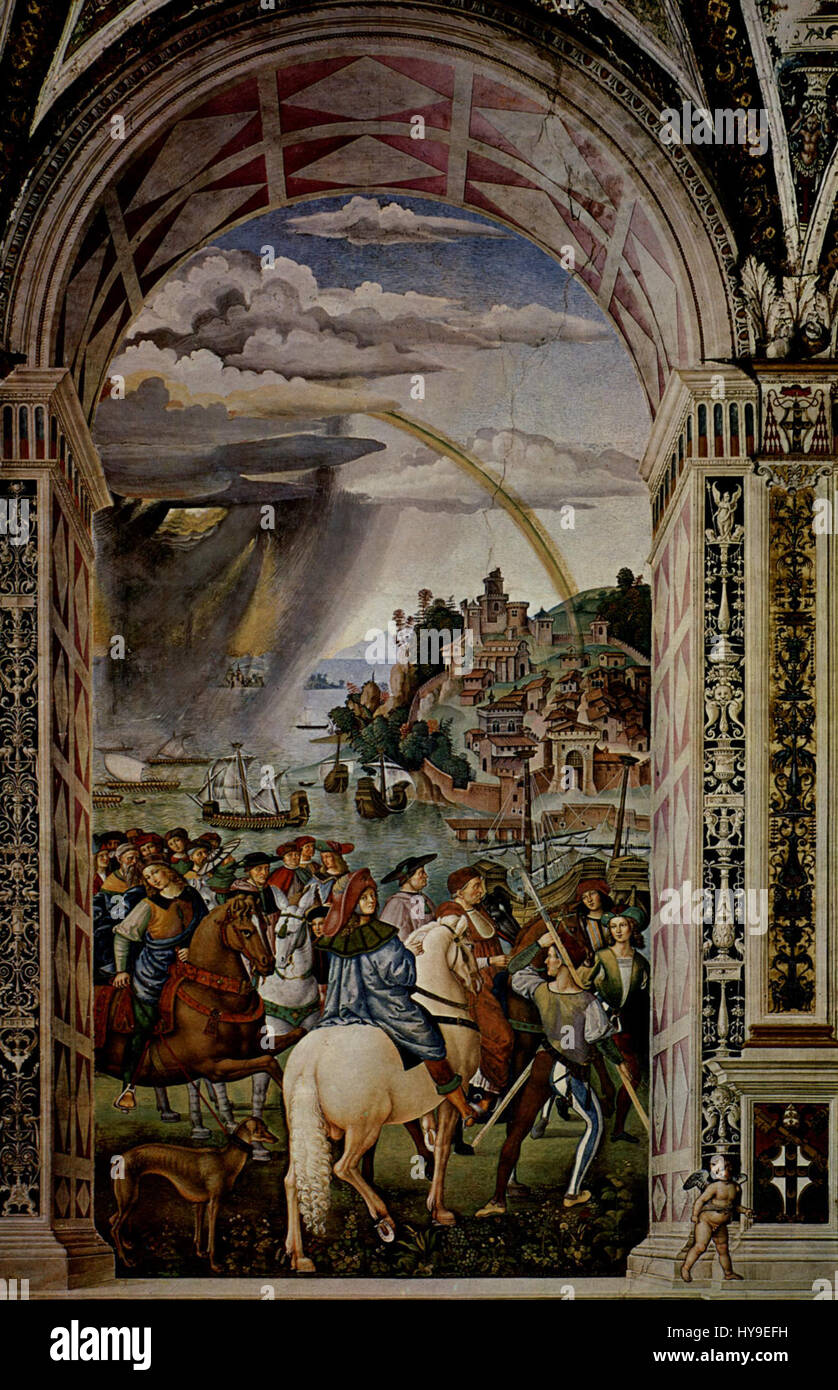 A work by Pintoricchio, a renowned Italian Renaissance artist ...