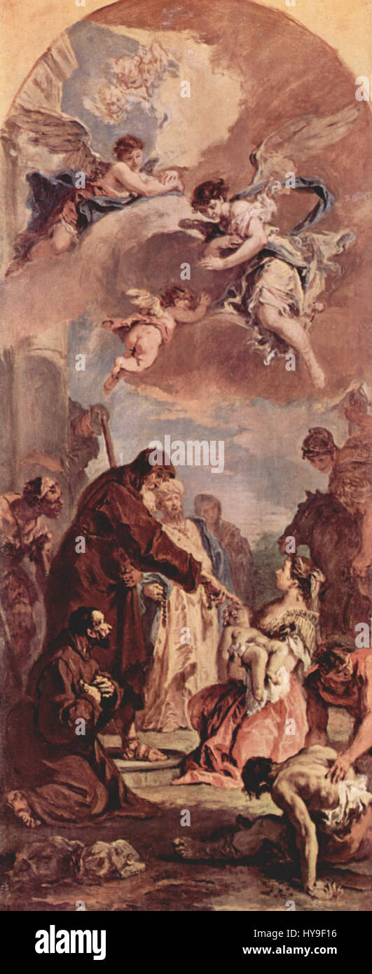 Sebastiano Ricci's artwork, labeled '040,' is a Baroque painting that ...