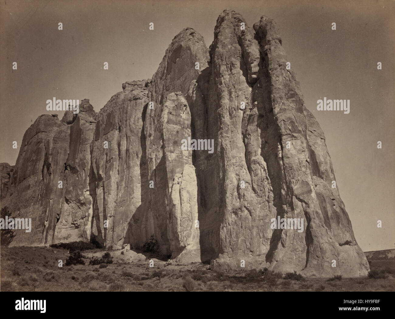 This photograph showcases the south side of Inscription Rock in New ...