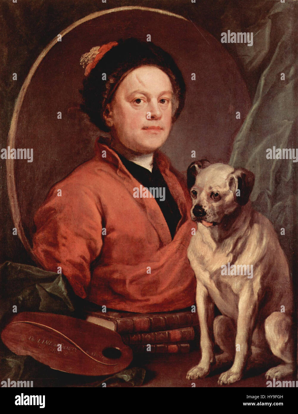 A painting by William Hogarth, an 18th-century English artist known for ...