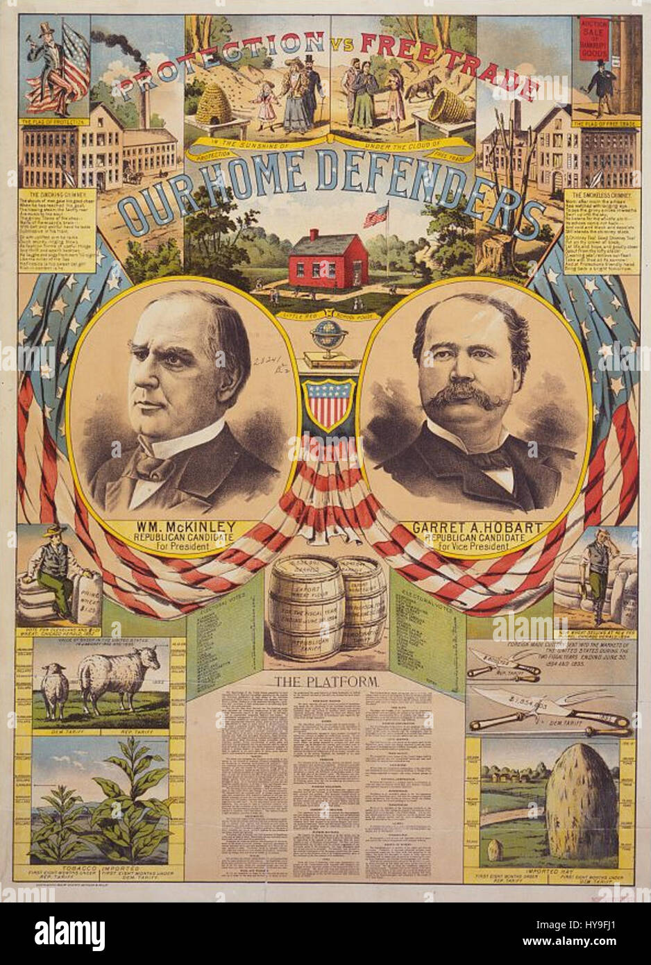 The 1896 Republican Campaign Poster was created to promote the election ...
