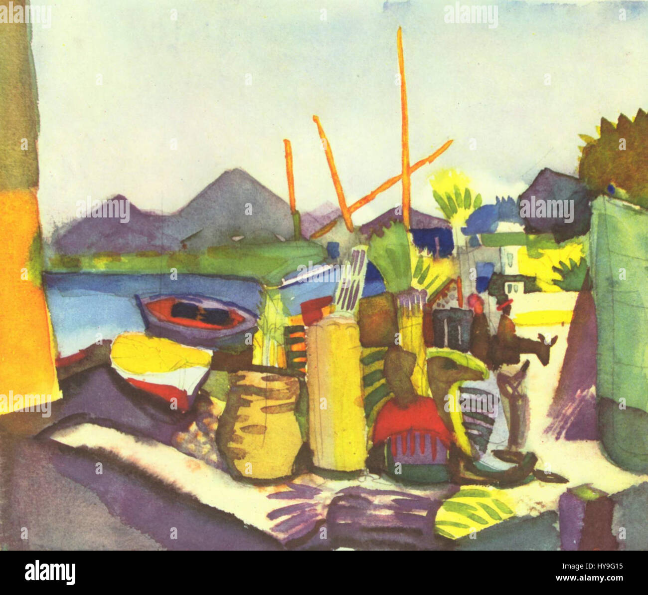 This artwork by August Macke, a key figure in German Expressionism ...