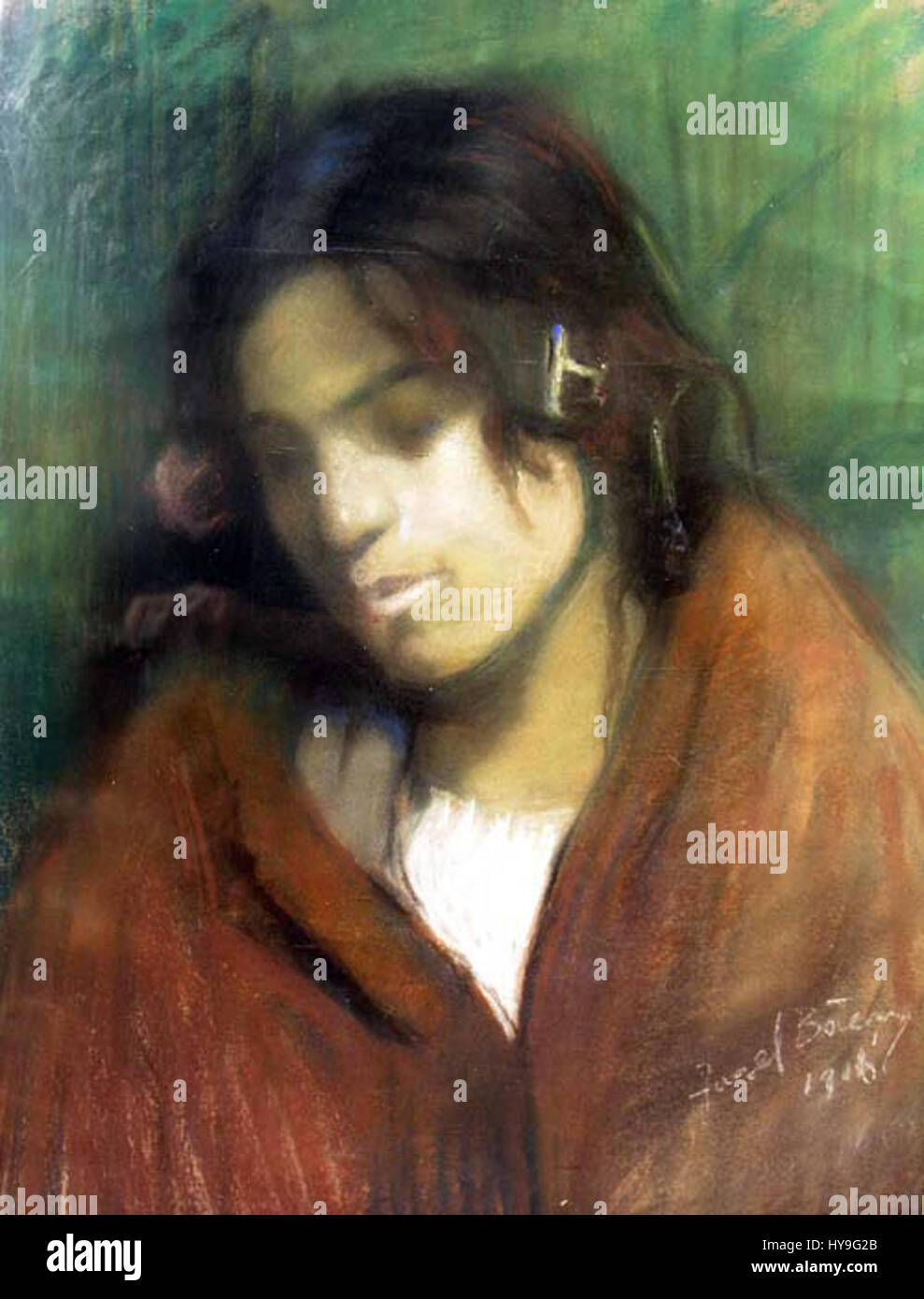 Aurel Baesu’s *Portret de fata* (Portrait of a Face) presents a ...