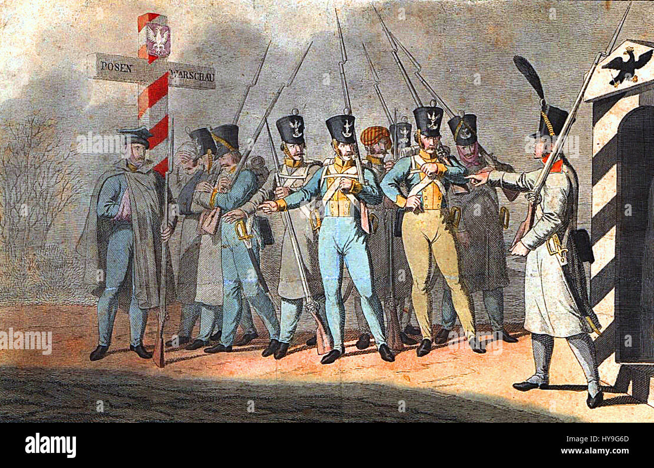 This painting from 1831, 'A Thousand Brave Men,' depicts a heroic ...
