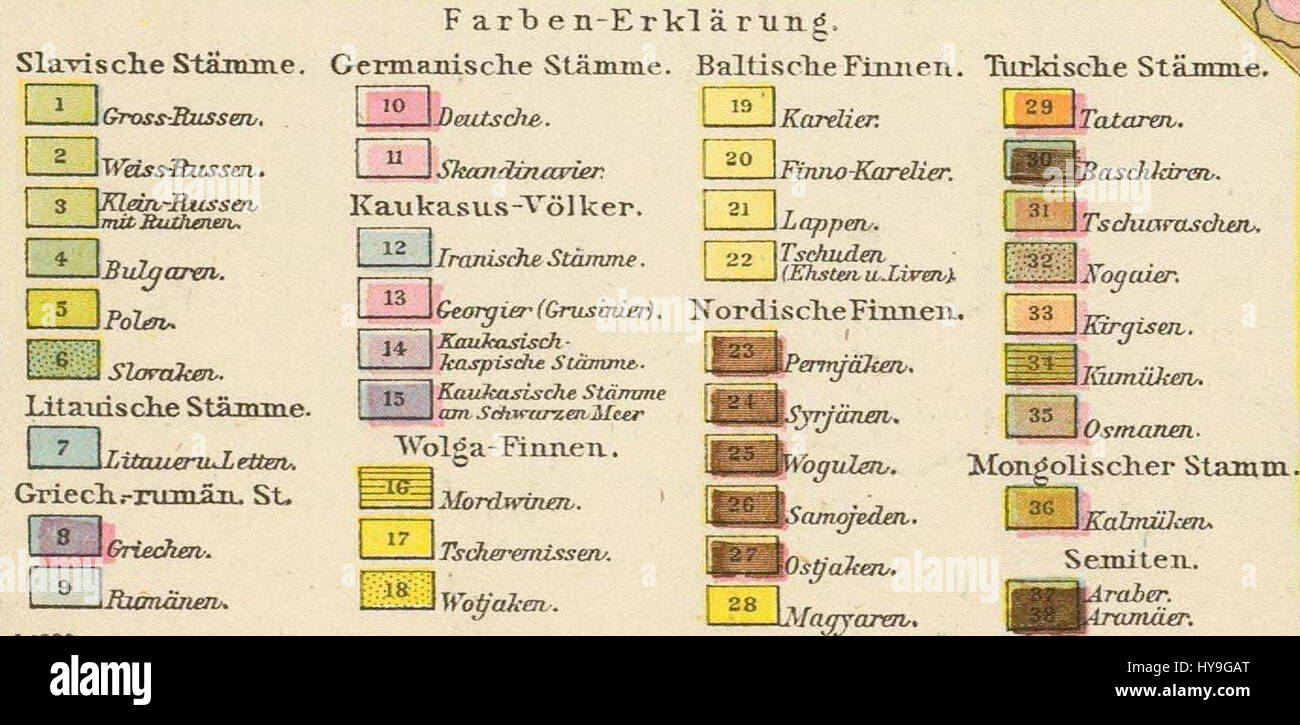 Richard Andree's 1881 'Volkerkarte von Russland' (Ethnographic Map of ...