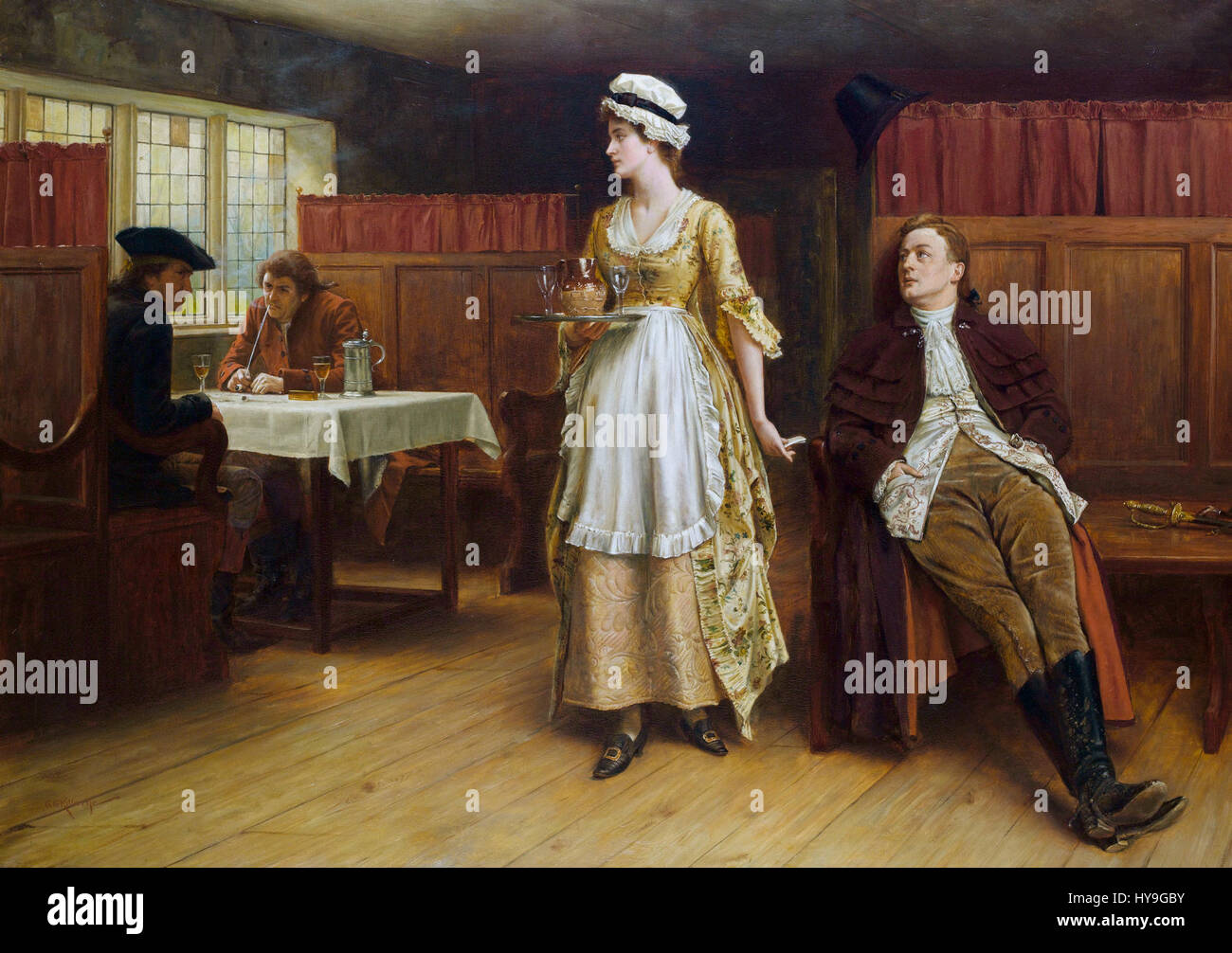 George Goodwin Kilburne Forewarned is forearmed Stock Photo - Alamy