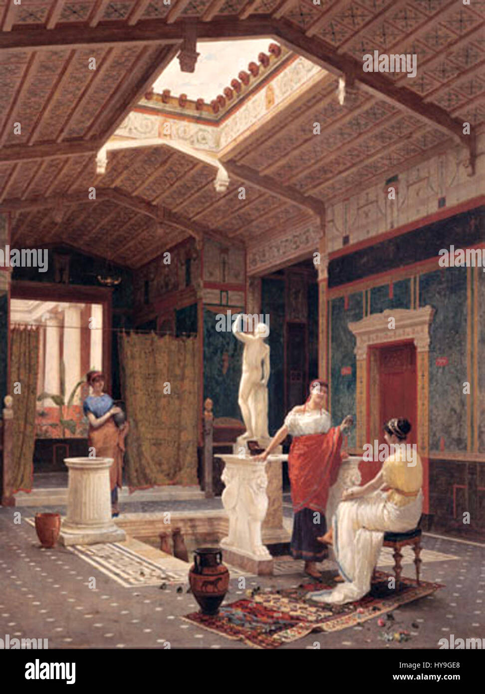 The atrium interior of ancient Roman buildings was a central space ...