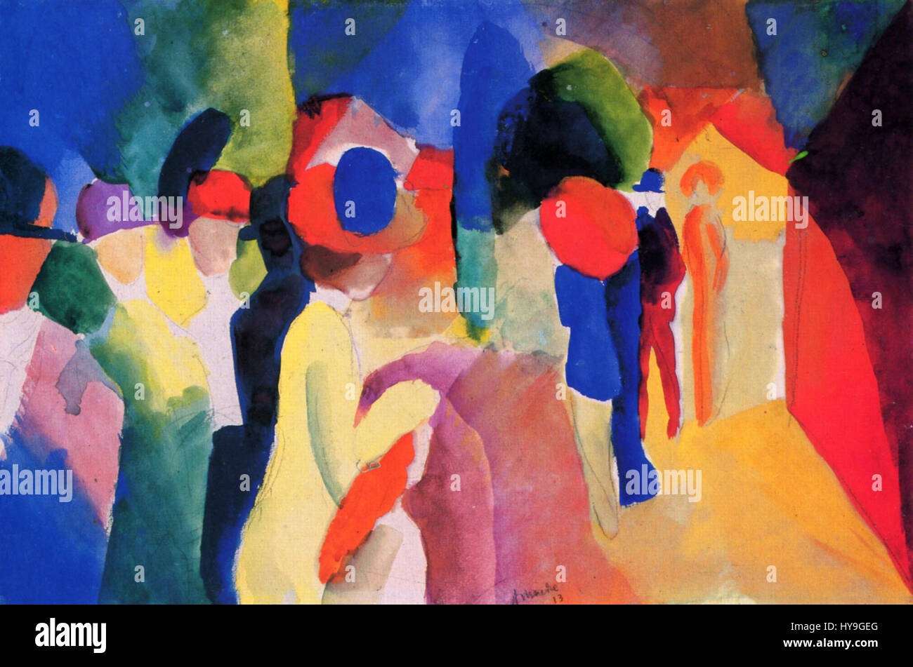 This work by August Macke, labeled *032*, features the artist's ...