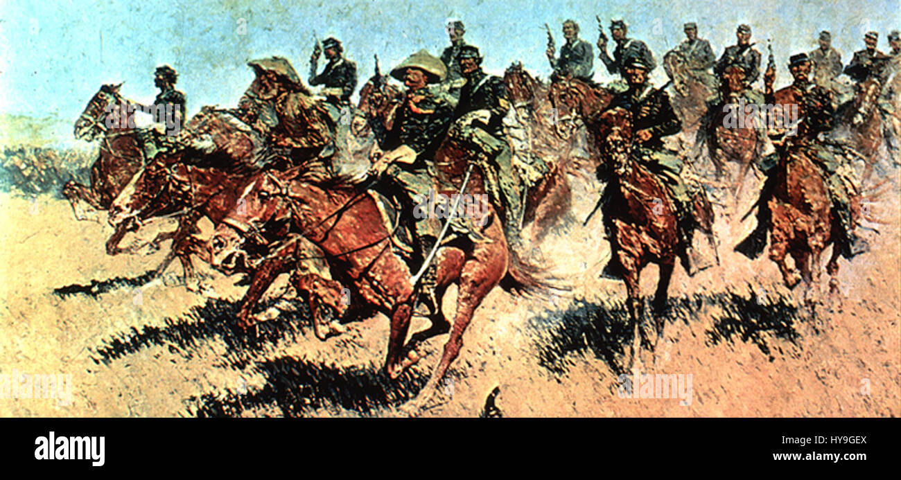 Frederic Remington’s 'Cavalry Charge' captures the energy and motion of ...