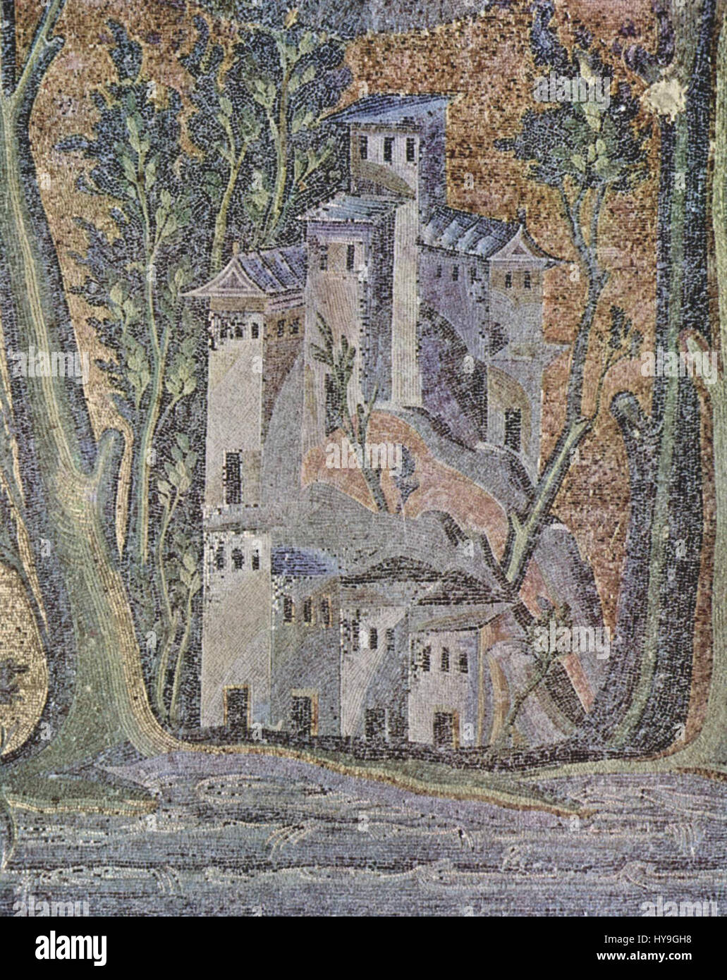 This mosaic, created by an Arab mosaicist around 715, reflects the ...