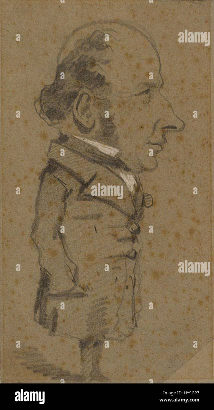 'Caricature of a Man' by Claude Monet is an early work from the famous ...