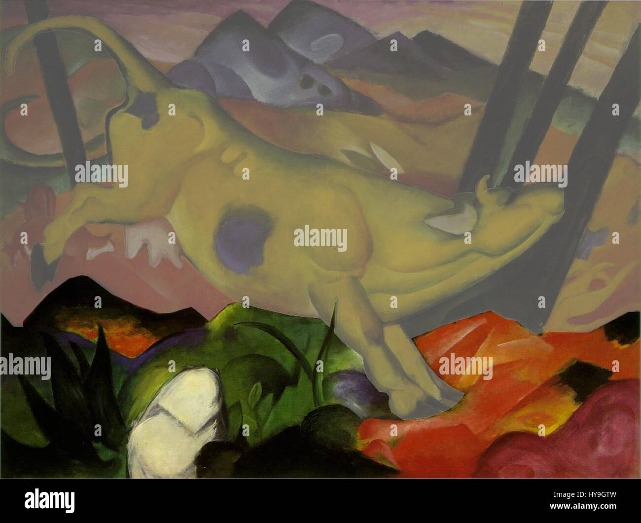 'Die Gelbe Kuh' (The Yellow Cow) is a work that focuses on a cow ...