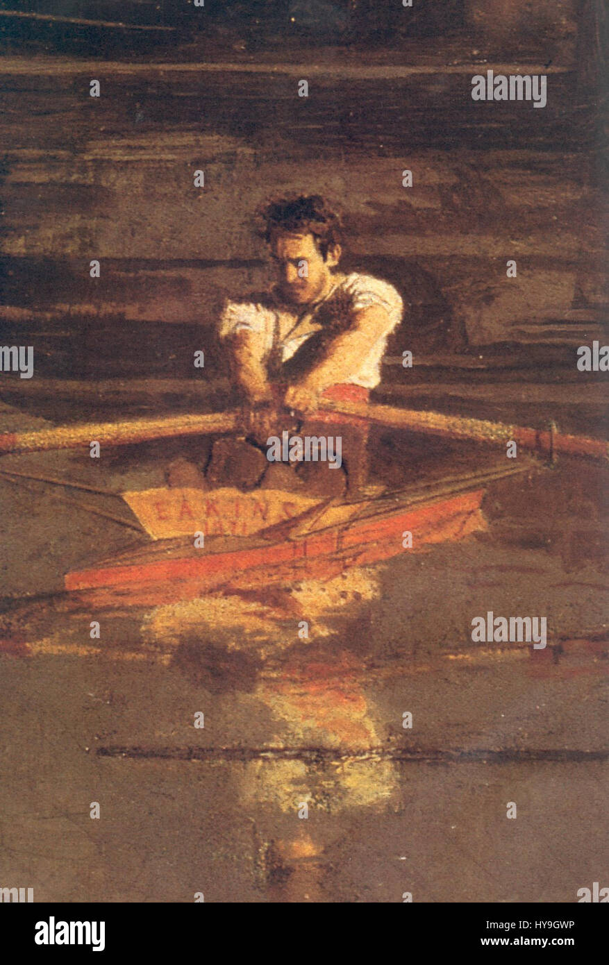 A detailed study from Thomas Eakins' famous painting 'Max Schmitt in a ...