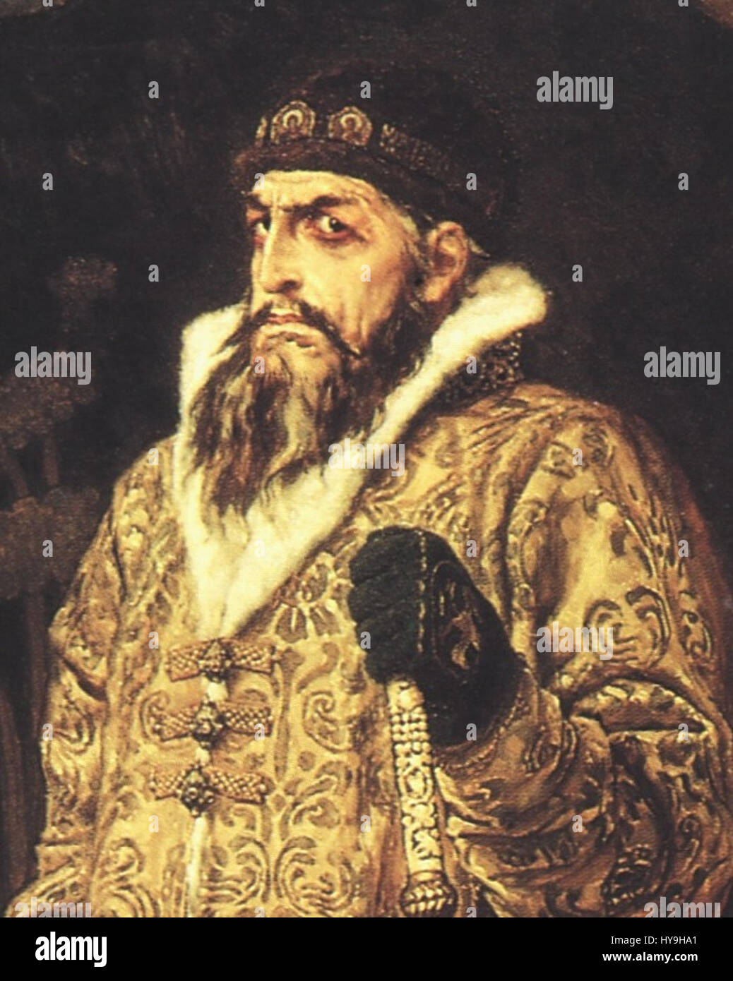 This cropped version of the iconic portrait of Ivan the Terrible ...