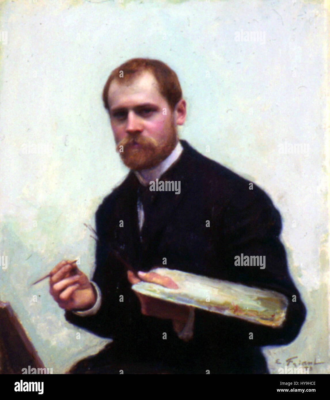 Emile Friant Autoportrait 1893 Stock Photo - Alamy