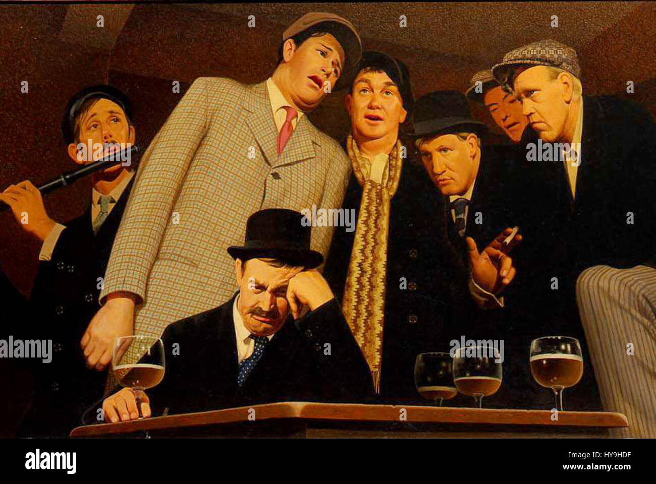 'Sentimental Ballad' by Grant Wood, painted in 1940, is a depiction of ...