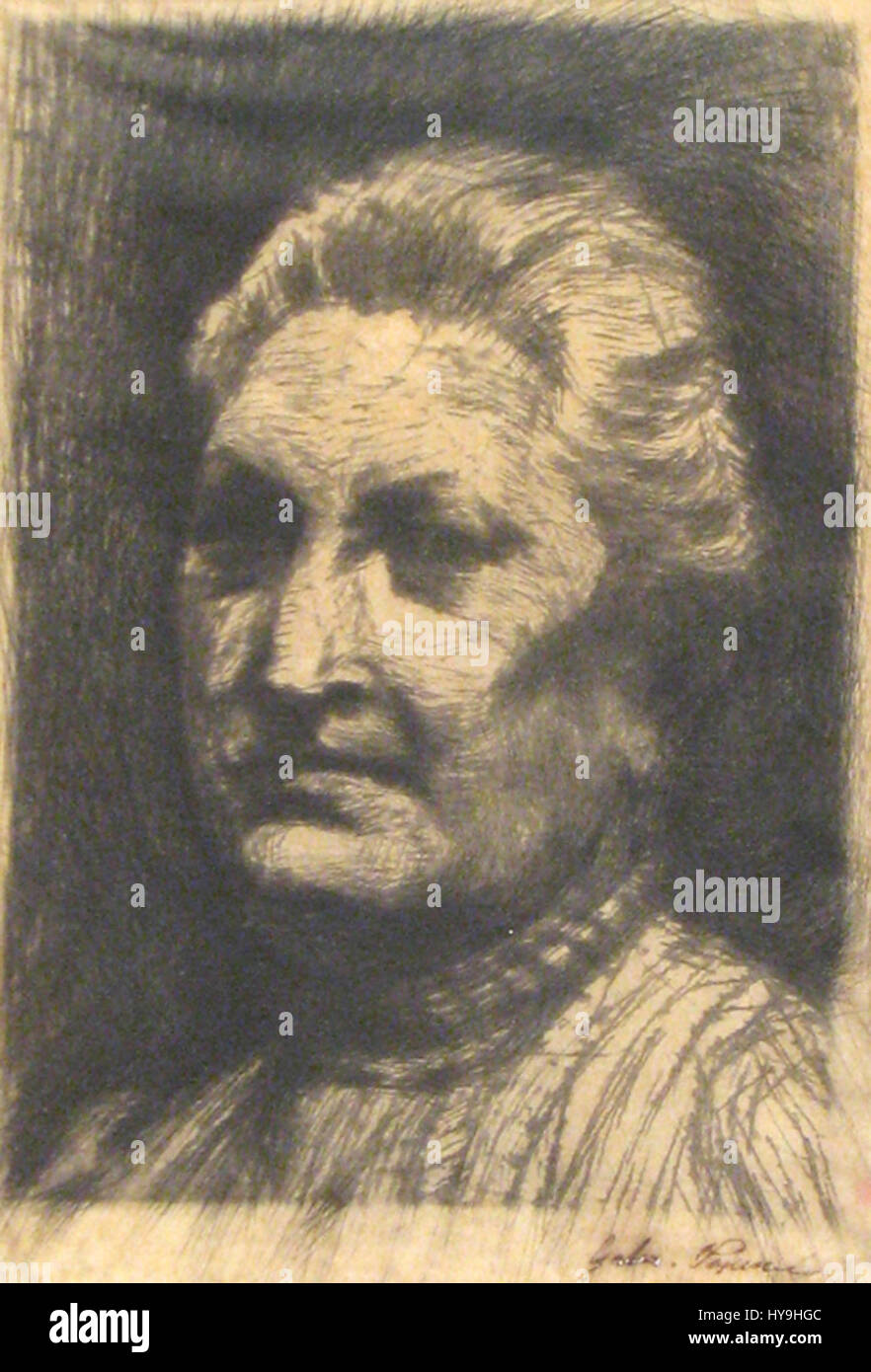 'Portret de femeie' by Gabriel Popescu is a portrait of a woman ...