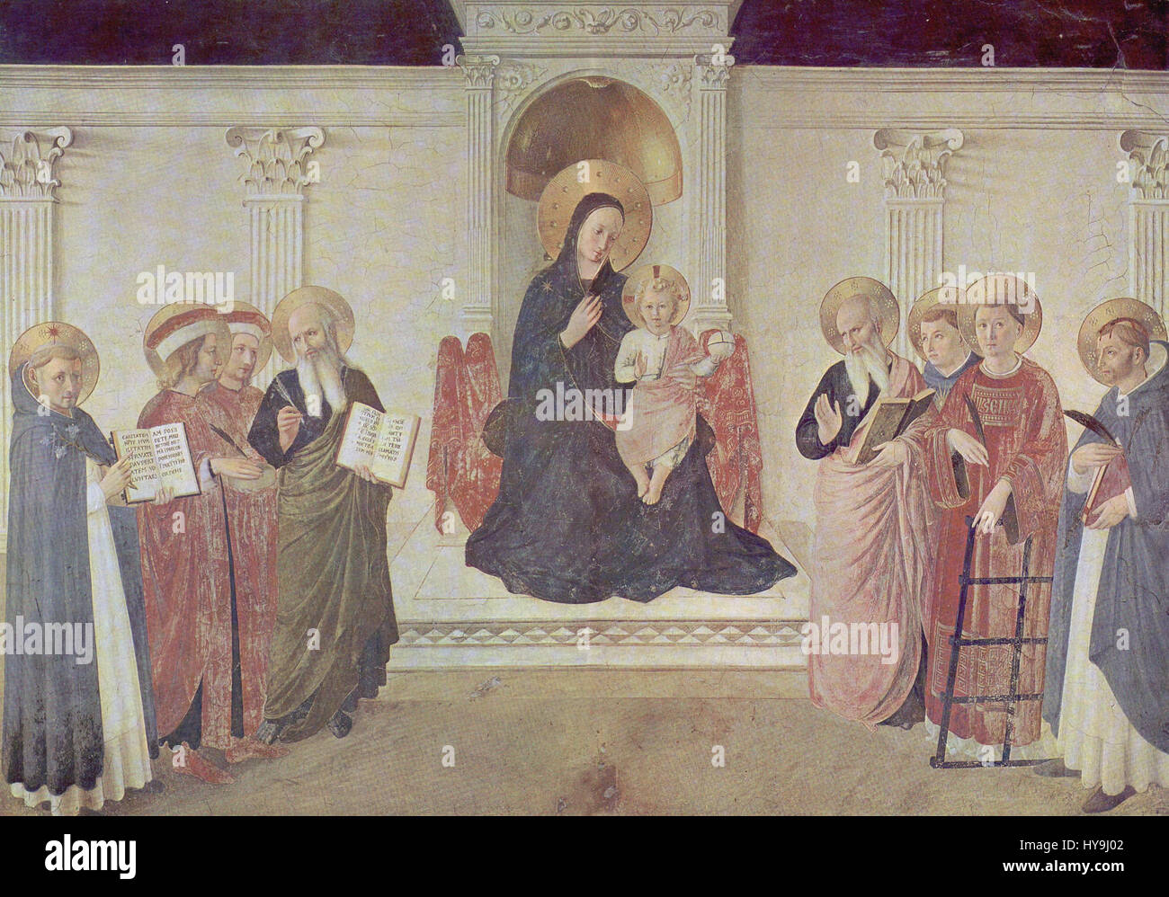 A painting by Fra Angelico, an Italian Renaissance artist, known for ...