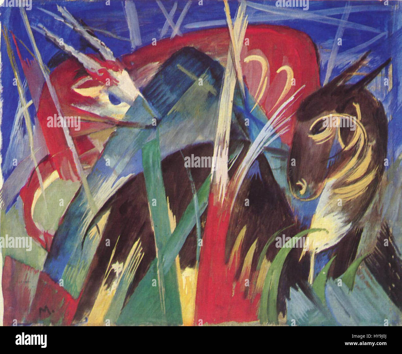 Franz Marc’s painting, part of his early 20th-century work, exemplifies ...