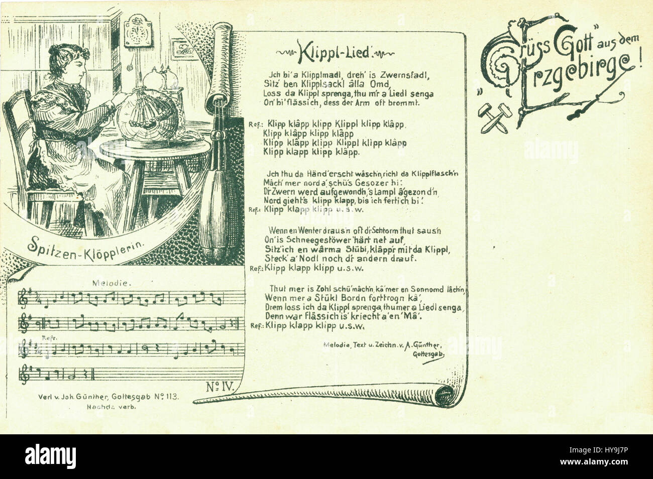 'IV Klippl Lied' is a musical composition from 1899, reflecting the ...