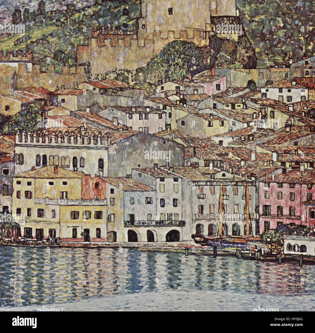 Gustav Klimt’s painting showcases his signature style of ornamental and symbolic design. Known ...