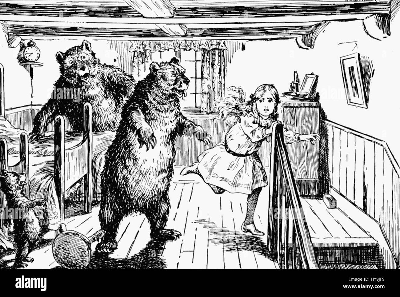 Goldilocks Black and White Stock Photos & Images - Alamy