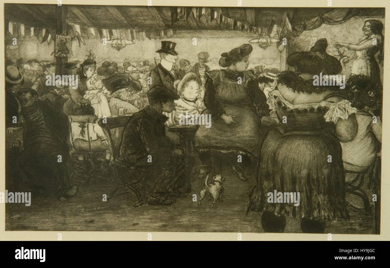 Heinrich Zille’s 'In der Kneipe' (In the Pub) portrays scenes from ...