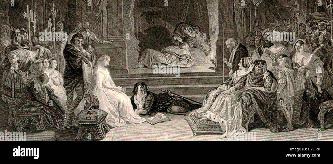 The cropped image depicts a scene from Shakespeare’s play 'Hamlet.' The ...