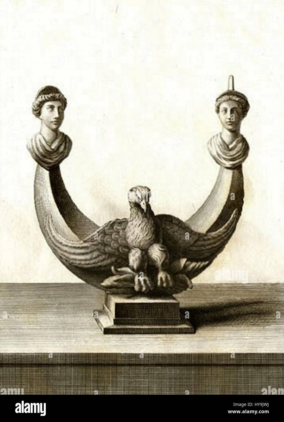 The Herculanium Eagle Lamp, an artifact from ancient Rome, is a finely ...