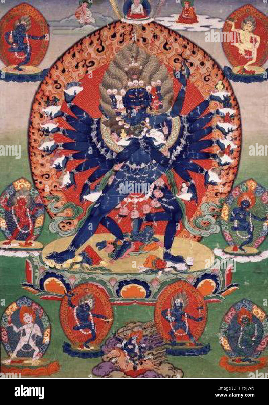 Hevajra is a complex deity from the Buddhist tradition, often depicted ...