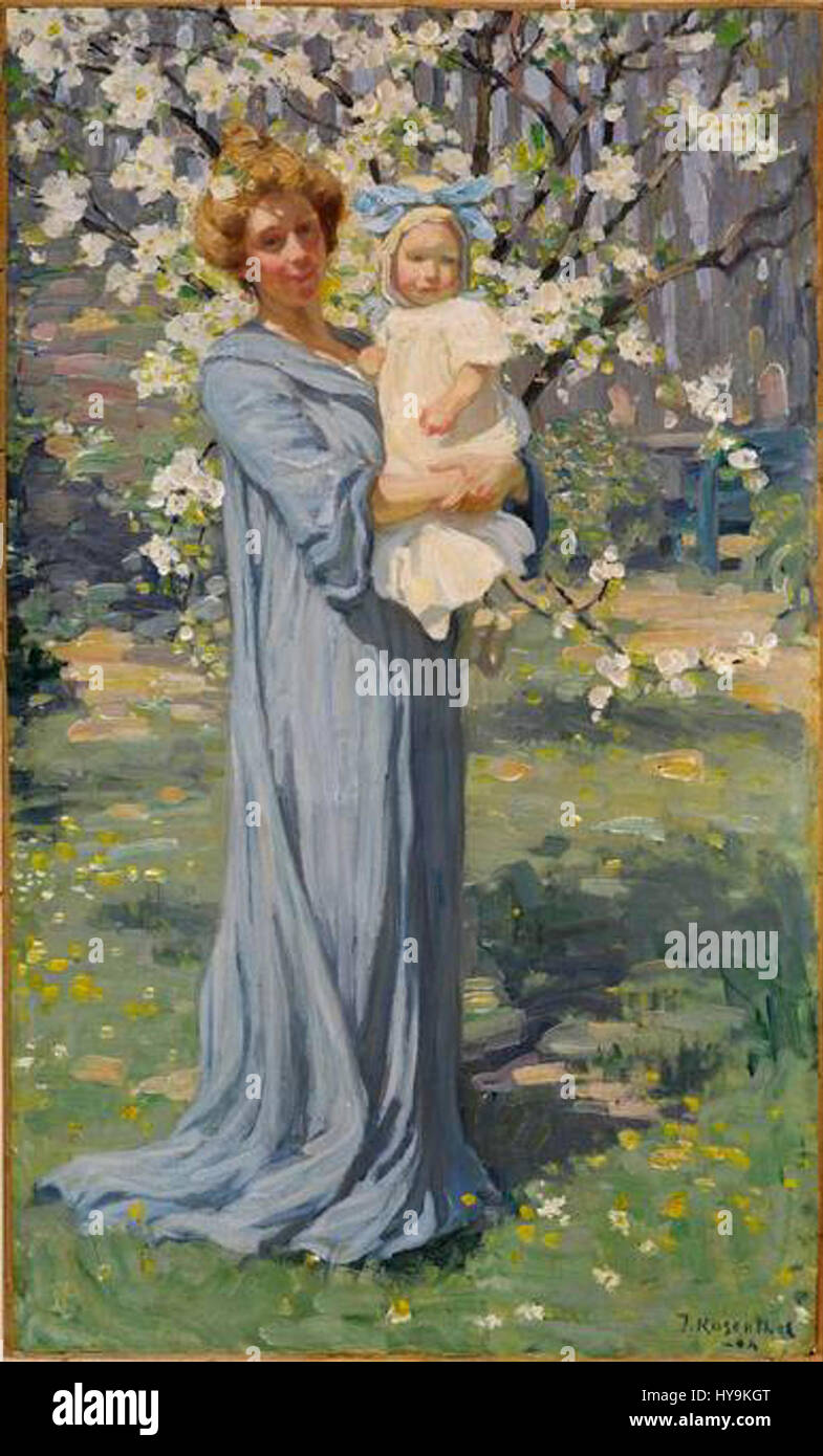 'Under the Cherry Tree' by Latvian artist Janis Rozentals, features a ...