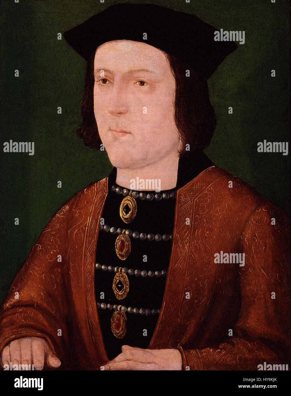 A portrait of King Edward IV, displayed at the National Portrait ...