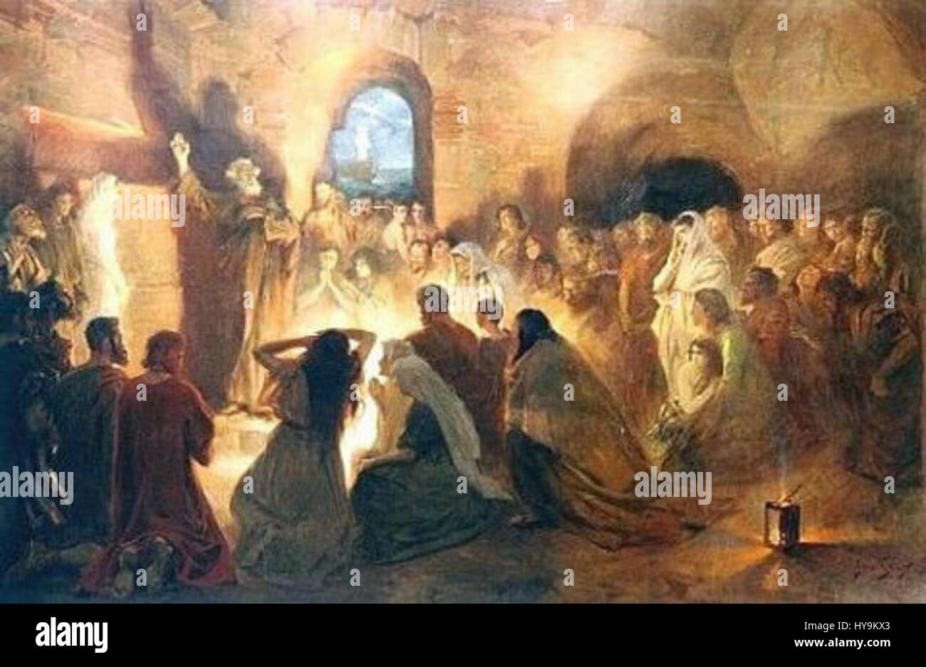 This artwork by Jan Styka depicts Saint Peter in a dramatic and ...