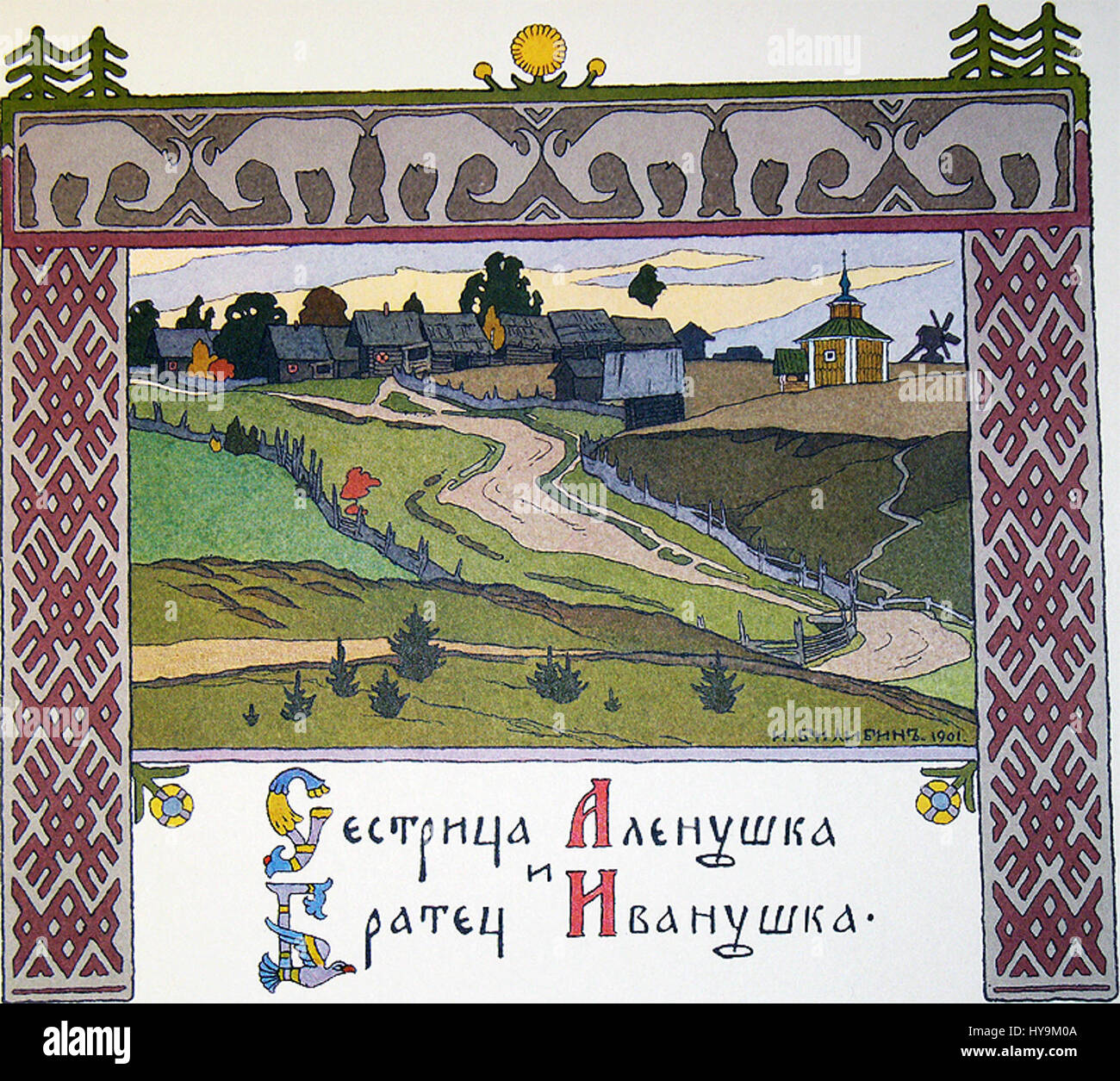 Ivan Bilibin's artwork (051) reflects his distinctive style of Russian ...