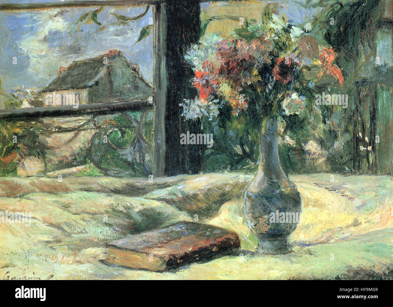 This artwork by Paul Gauguin demonstrates his signature use of bold ...