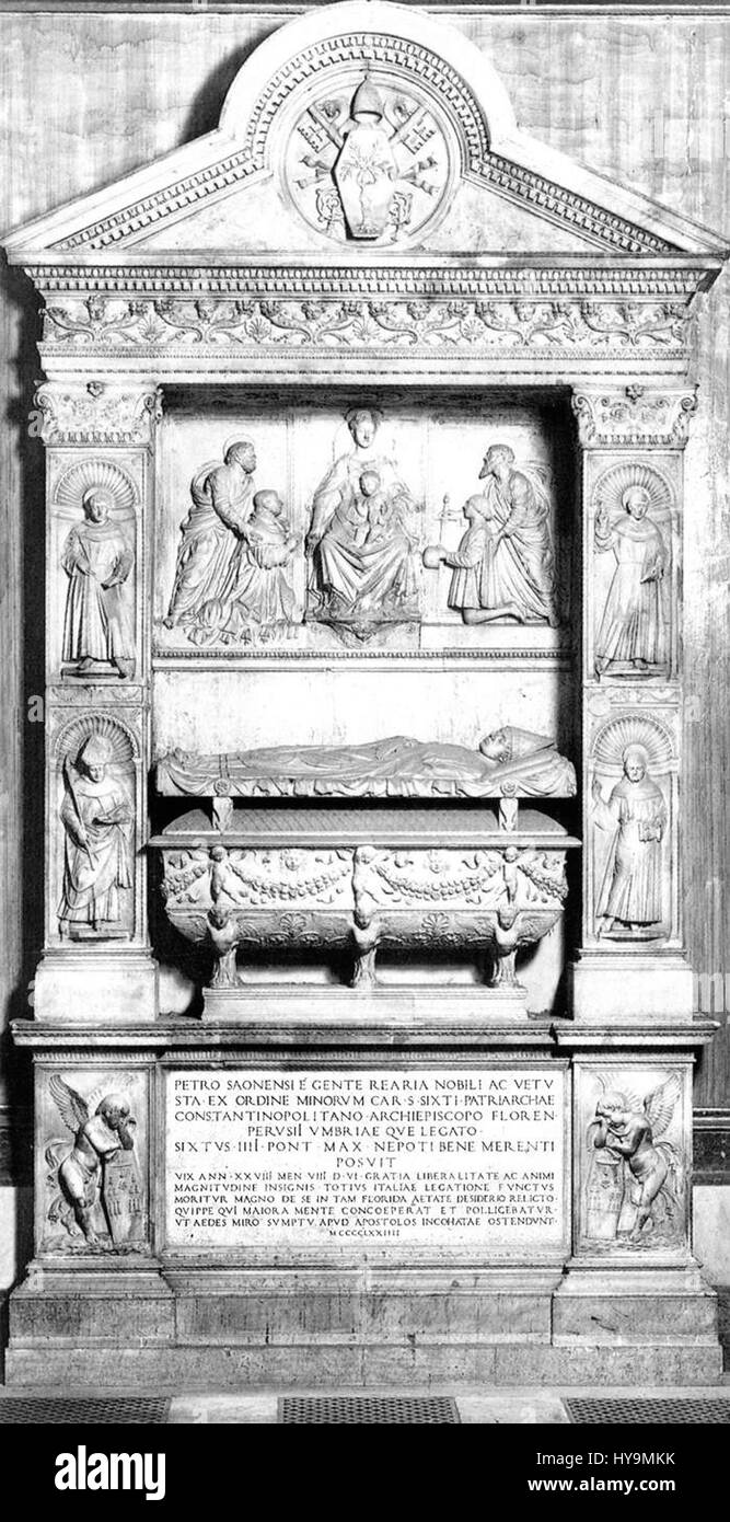 The tomb of Pietro Riario, located in Italy, is an example of ...