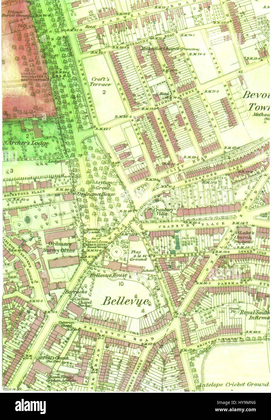 Old map southampton hi-res stock photography and images - Alamy