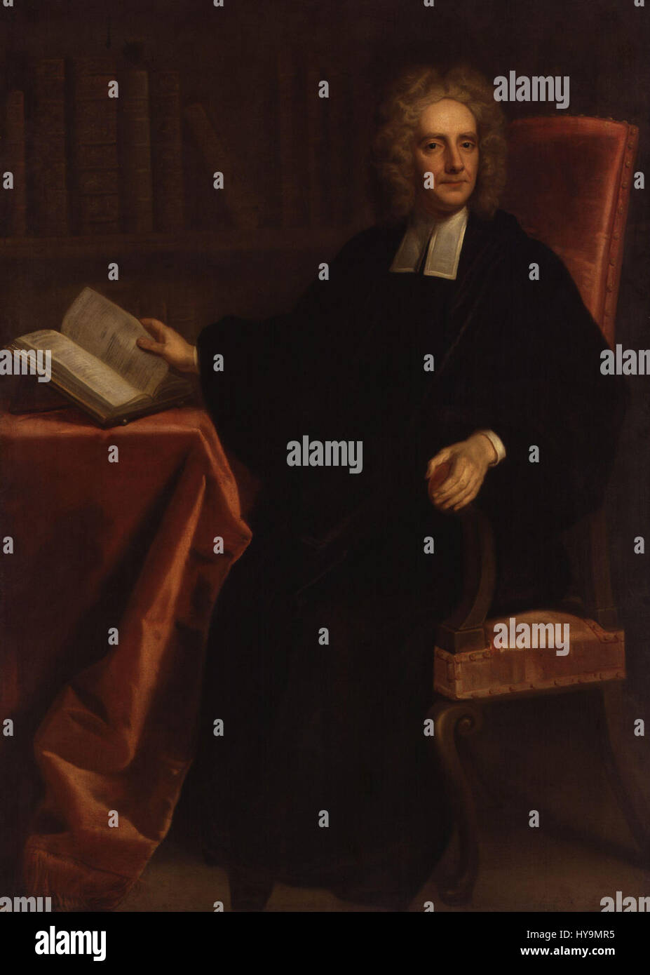 The portrait of Samuel Clarke, depicted in this artwork, shows the ...