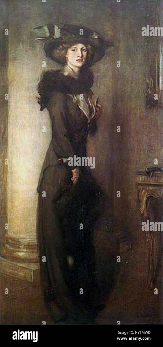 Edward Arthur Walton The Beaver Hat Stock Photo - Alamy