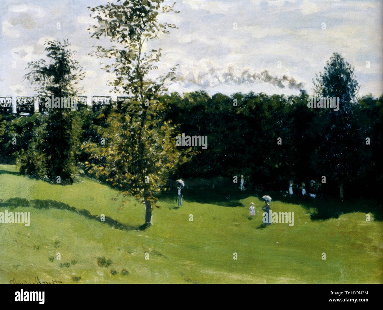 'Train in the Country' by Claude Monet is a famous painting that ...