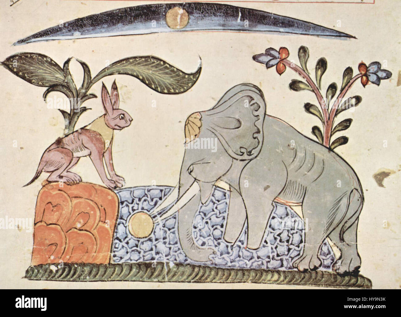 This painting is attributed to an anonymous Syrian artist from 1354. It ...