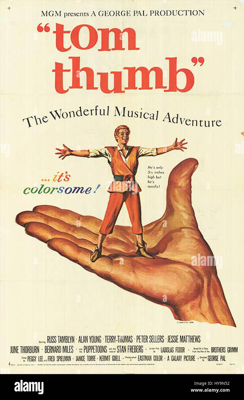 The 'Tom Thumb Poster' is a promotional image from a production featuring the famous miniature ...