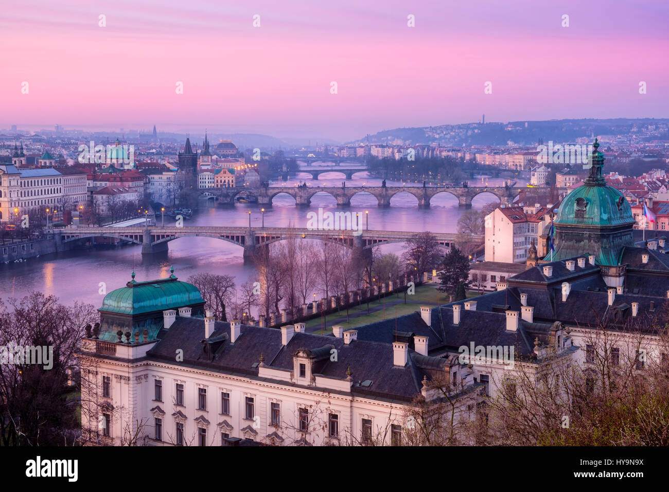 Prague bridges hi-res stock photography and images - Alamy