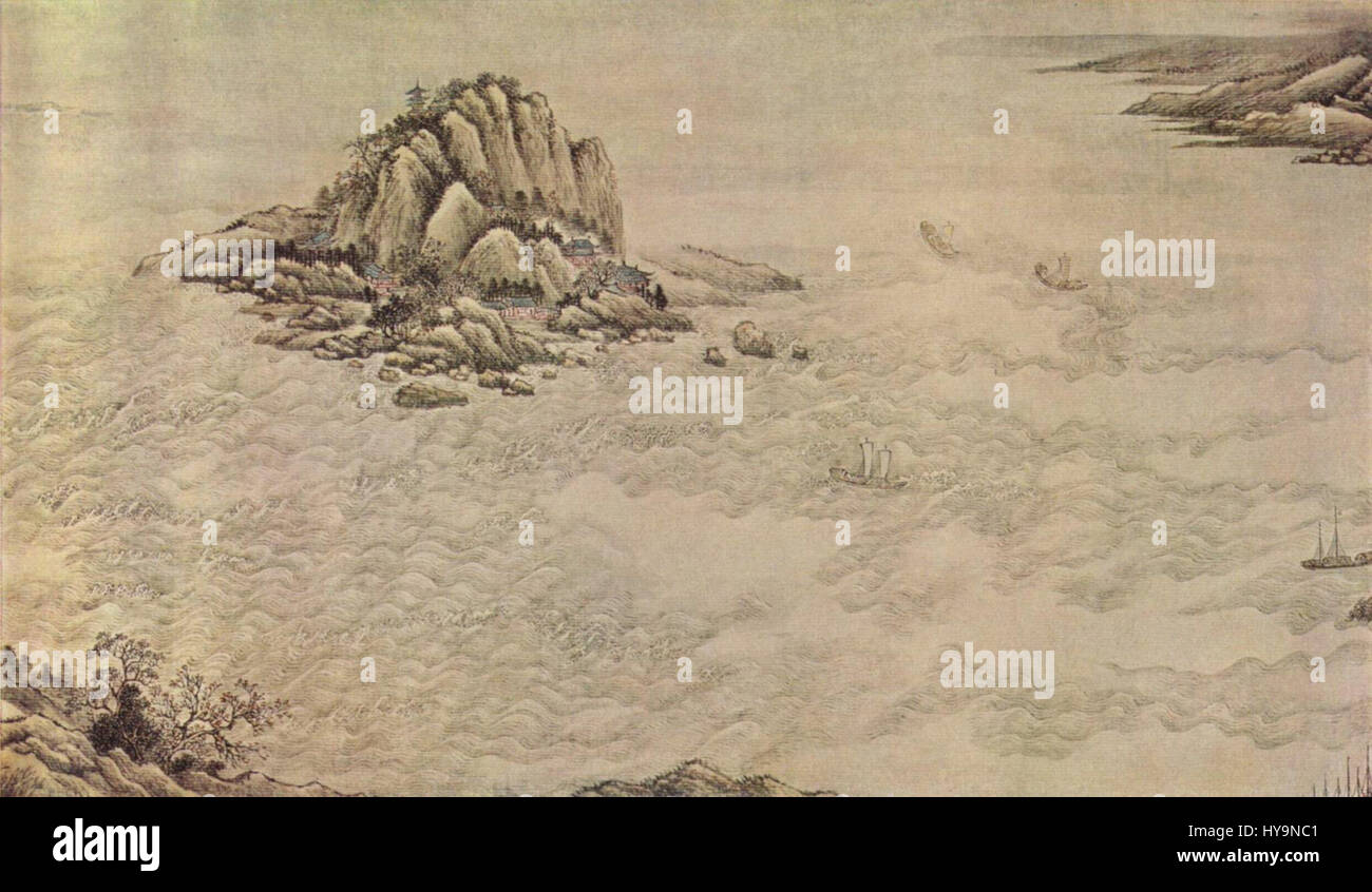 A landscape painting by Wang Hui, a prominent Chinese artist of the ...