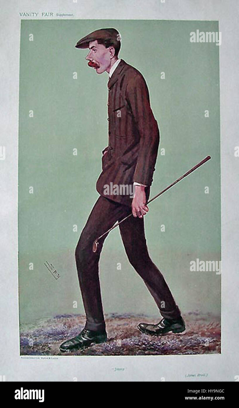 A portrait of James Braid, featured in Vanity Fair on June 26, 1907 ...