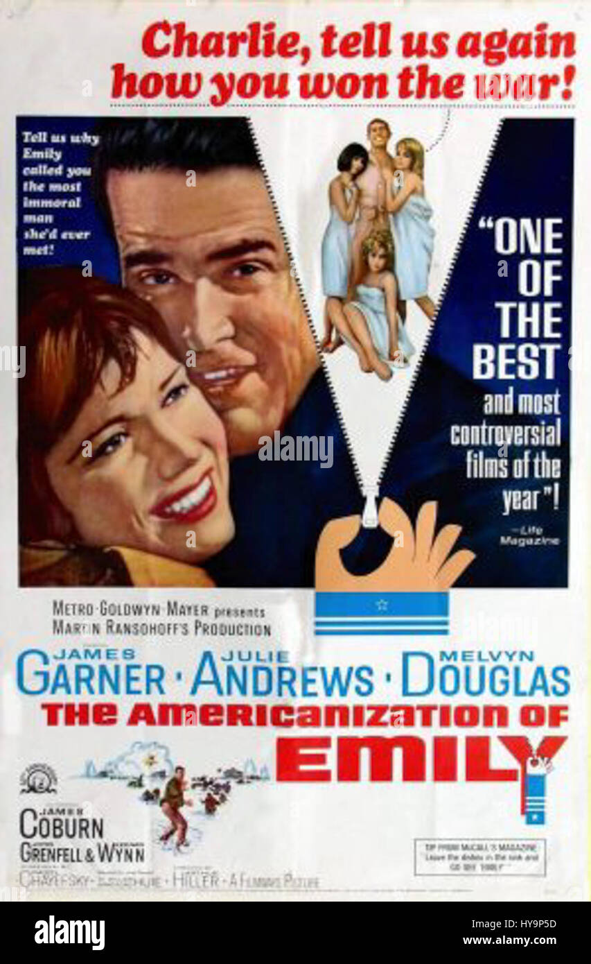 The poster for the film 'The Americanization of Emily' (1964) captures ...