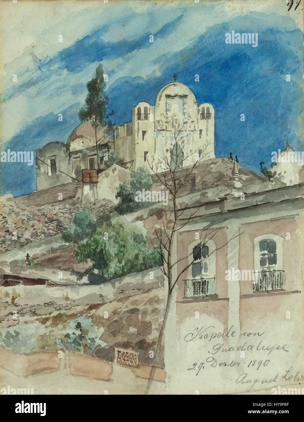 'Kapelle von Guadalupe' by August Lohr depicts a detailed and serene ...