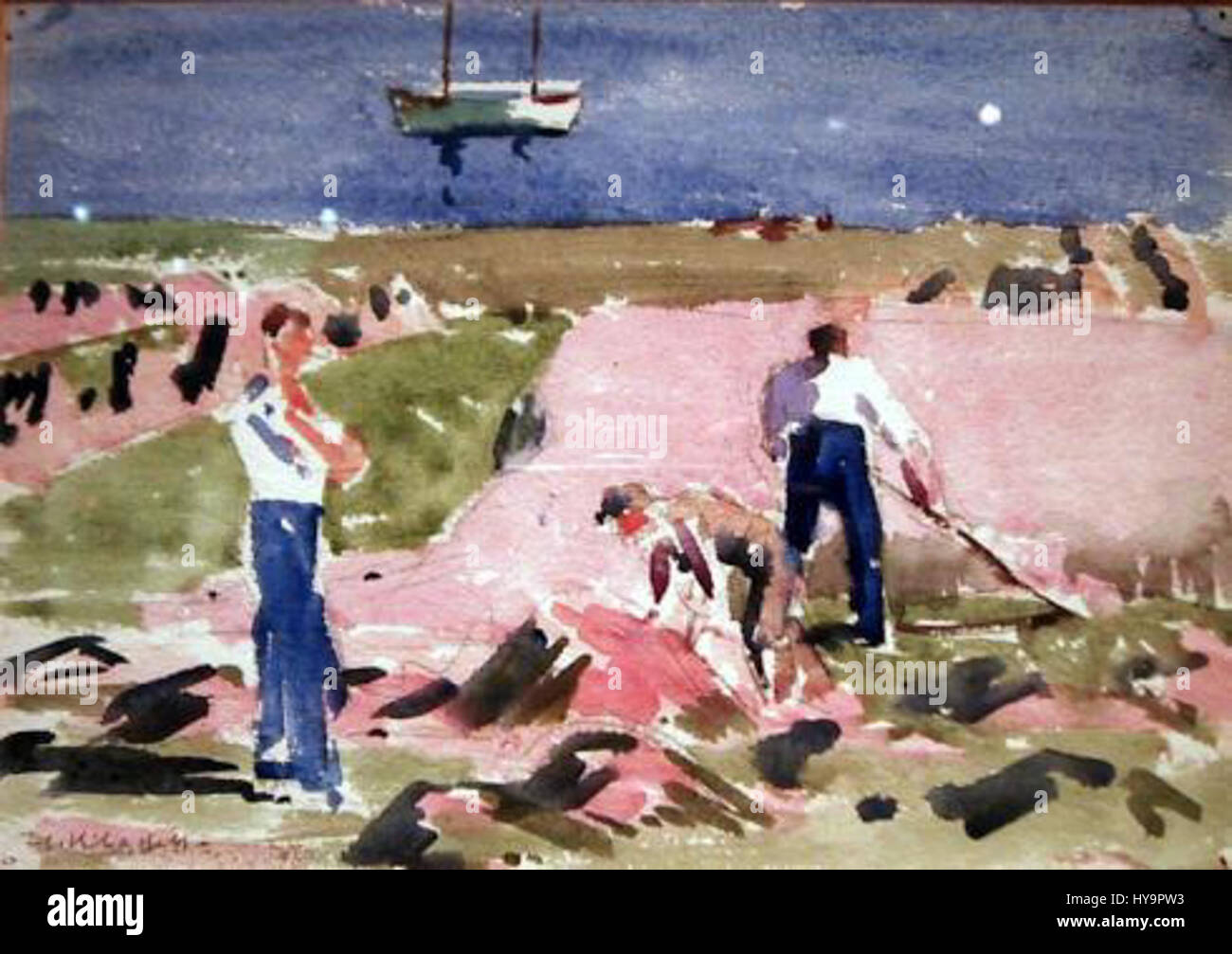 This image of Cadell at work showcases the artist's creative process ...